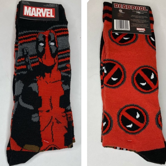 Marvel | Underwear & Socks | 2 Pairs Of Marvel Deadpool Socks | Poshmark